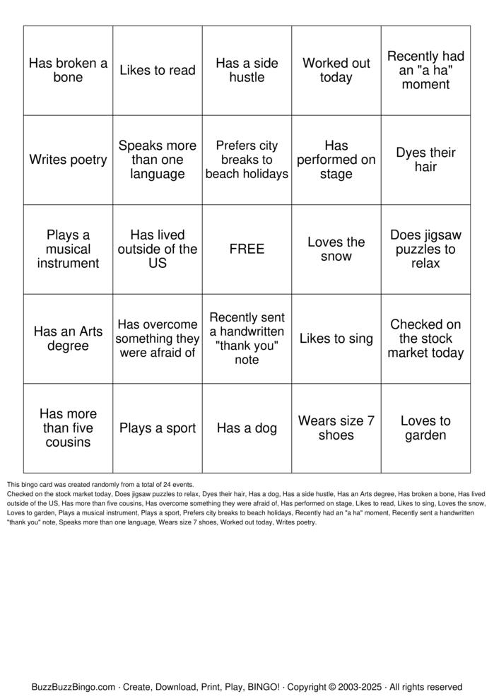 Cultural Diversity Bingo Cards to Download, Print and Customize!