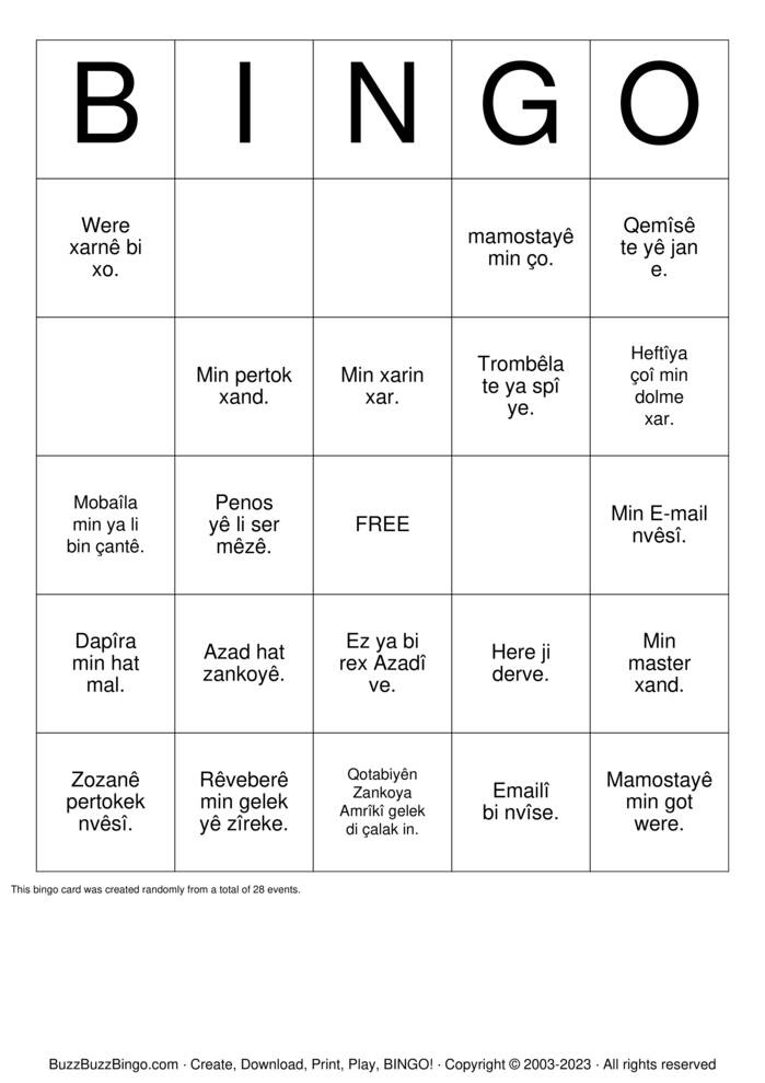 Prepositions of Location Bingo Cards to Download, Print and Customize!