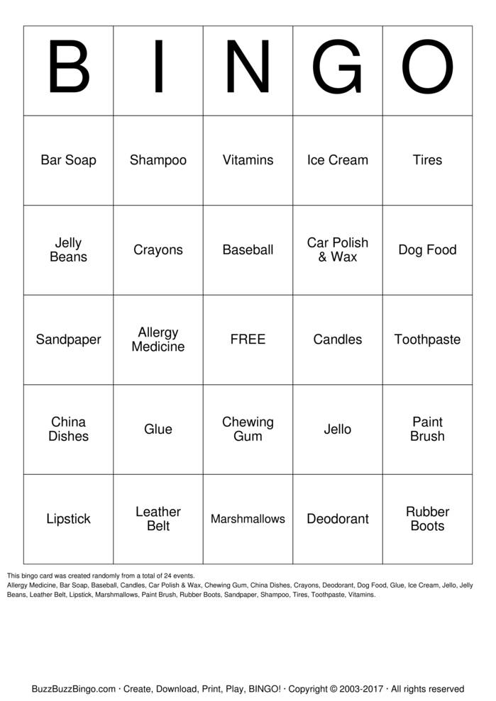 Cattle By-Products Bingo Cards to Download, Print and Customize!