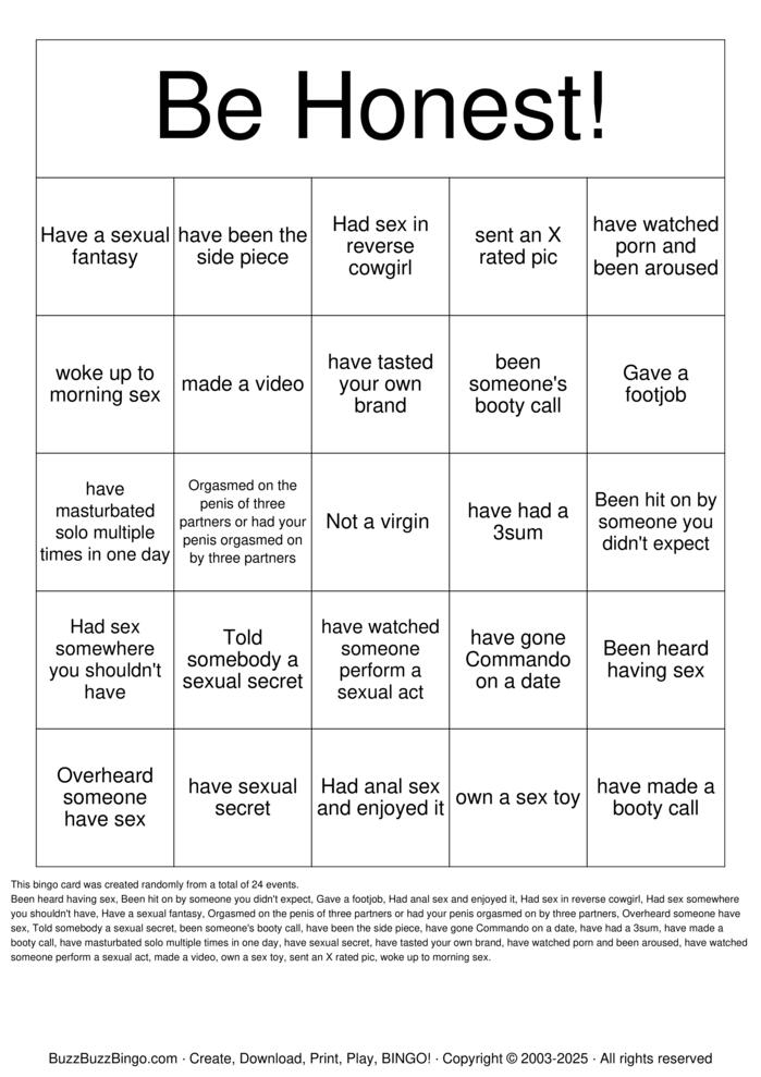 Sex Bingo Bingo Cards To Download Print And Customize