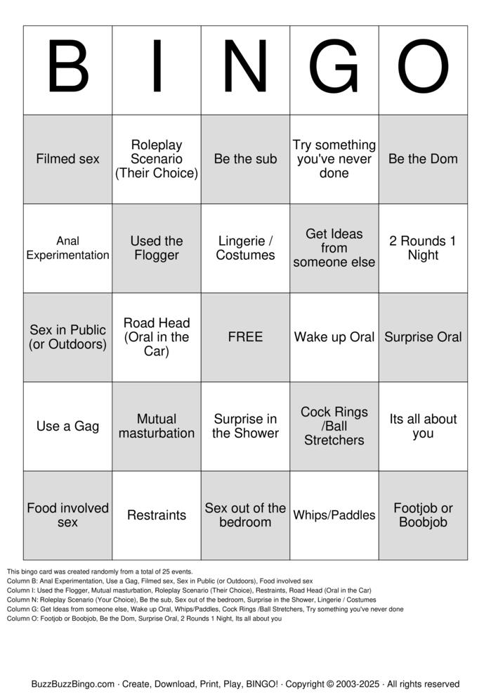 Bedroom Bingo Bingo Cards to Download, Print and Customize!