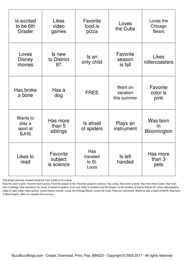 Find a friend who..... Bingo Cards to Download, Print and Customize!