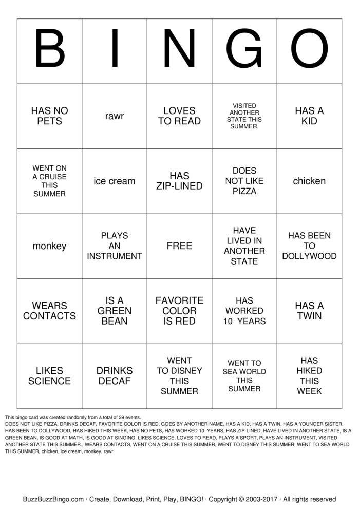 ICEBREAKER BINGO Bingo Cards to Download, Print and Customize!