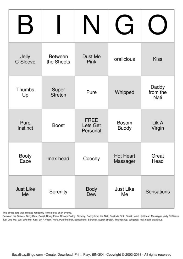 It's Personal Parties Bingo Cards to Download, Print and Customize!