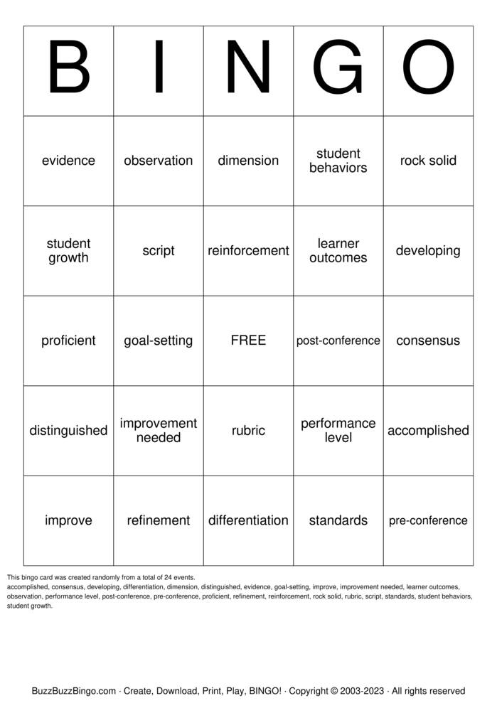 T-TESS Bingo Bingo Cards to Download, Print and Customize!