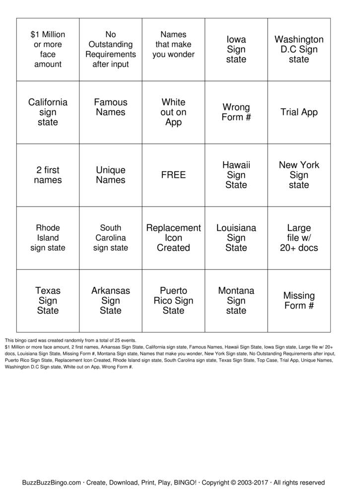 Custom Bingo Cards to Download, Print and Customize!