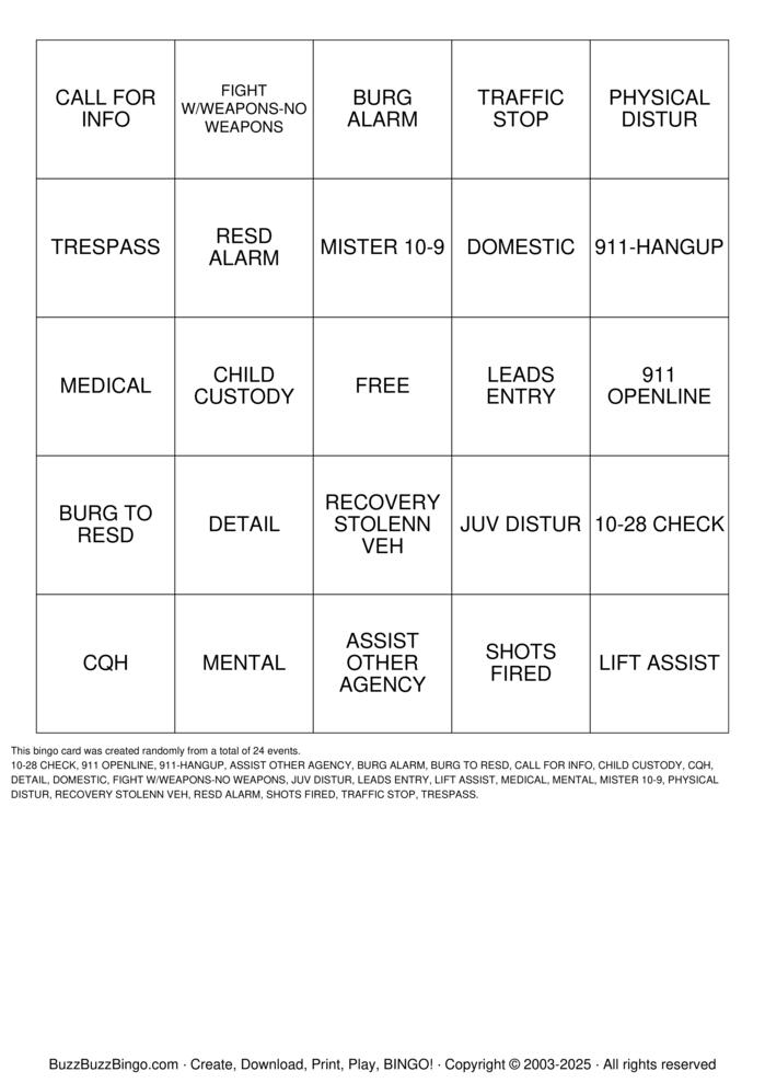 Dispatch Bingo Cards to Download, Print and Customize!