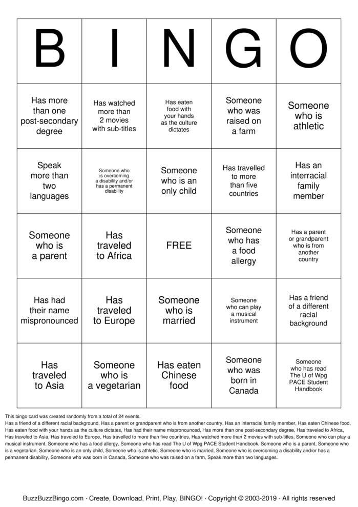Diversity Bingo Cards to Download, Print and Customize!