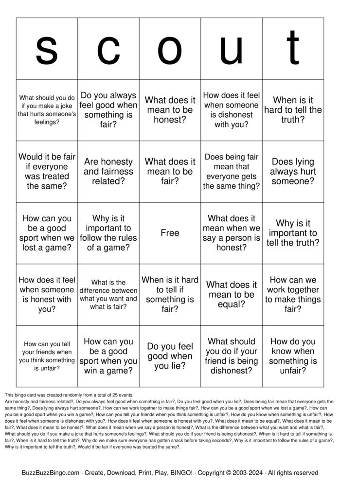 Girl Scout Bingo Cards to Download, Print and Customize!