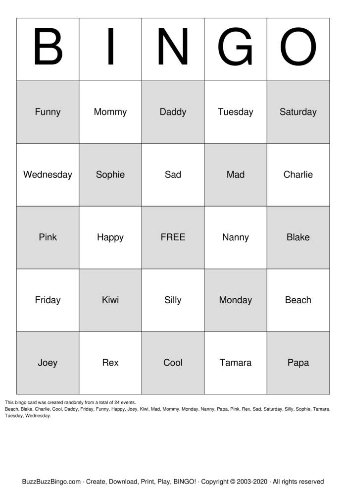 Spelling Bingo Bingo Cards to Download, Print and Customize!