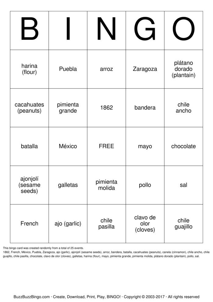 CINCO Bingo Cards to Download, Print and Customize!
