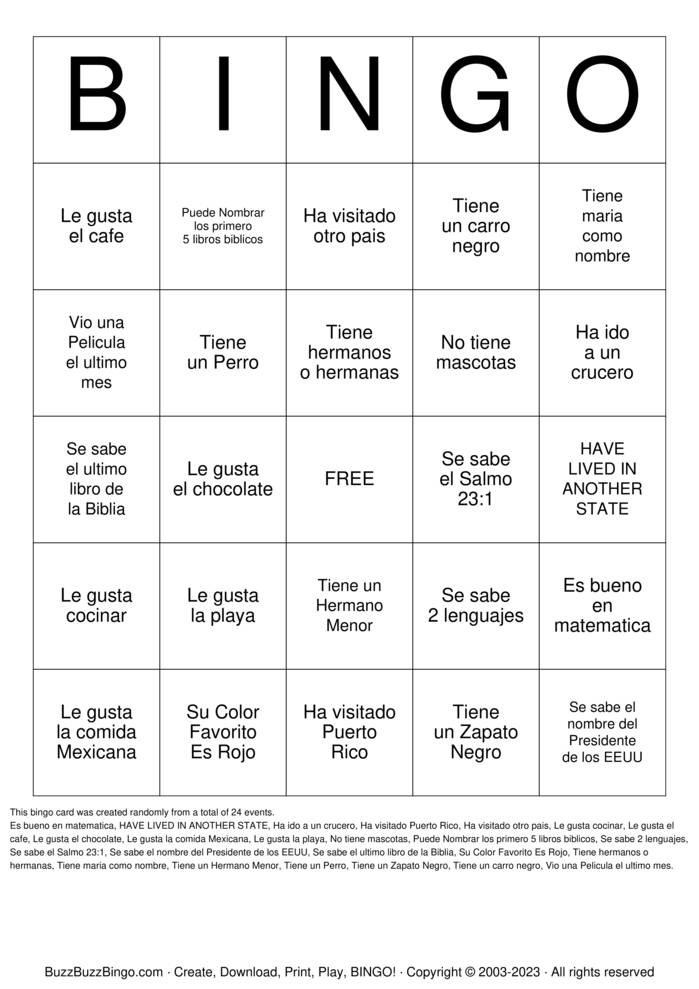 ICEBREAKER BING Bingo Cards to Download, Print and Customize!