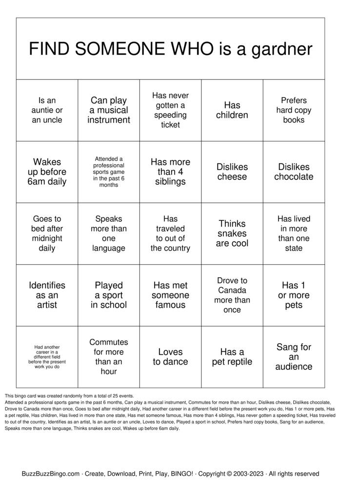 Mingle Bingo-May 2023 Card Bingo Cards to Download, Print and Customize!