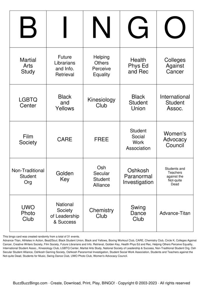 Bingo Cards to Download, Print and Customize!