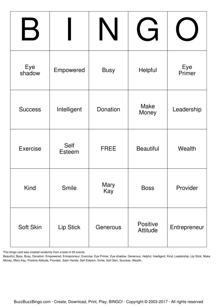 Custom Bingo Cards to Download, Print and Customize!