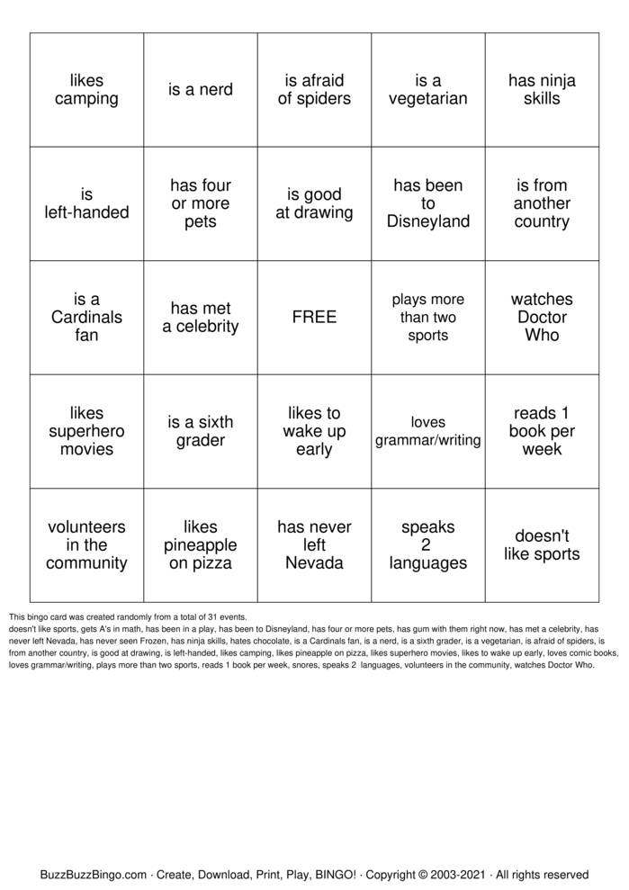 Yearbook Bingo Cards to Download, Print and Customize!