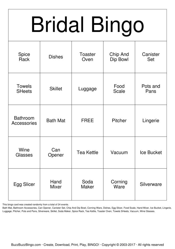 Custom Bingo Cards to Download, Print and Customize!