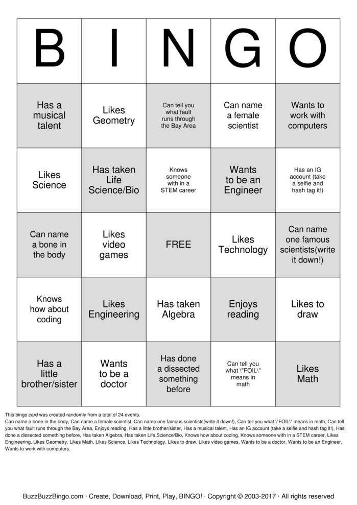 HUMAN BINGO Bingo Cards to Download, Print and Customize!