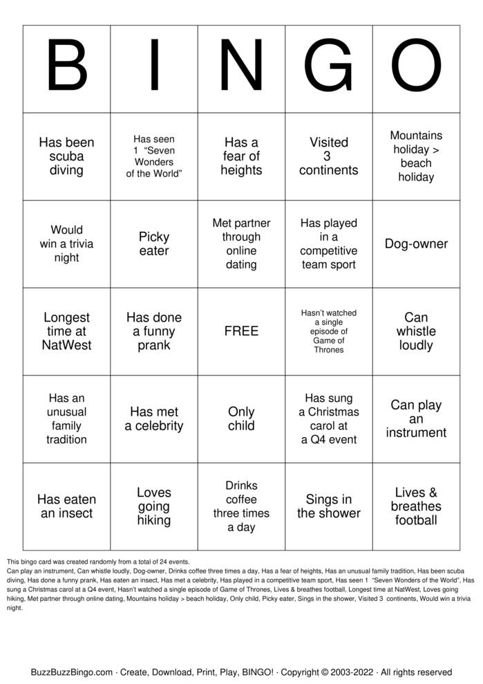 Meet Me Bingo Bingo Cards to Download, Print and Customize!