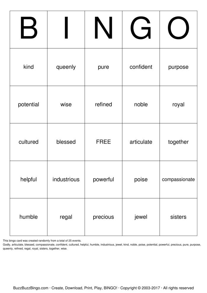 Royal Bingo Cards To Download Print And Customize 