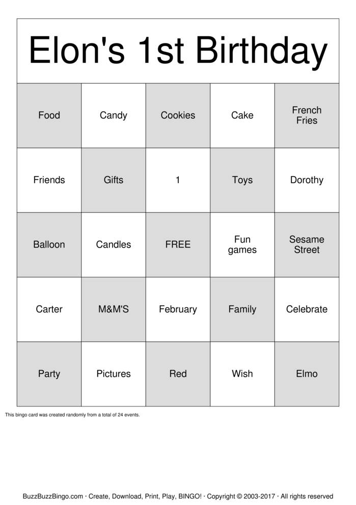 Elmo Bingo Bingo Cards to Download, Print and Customize!