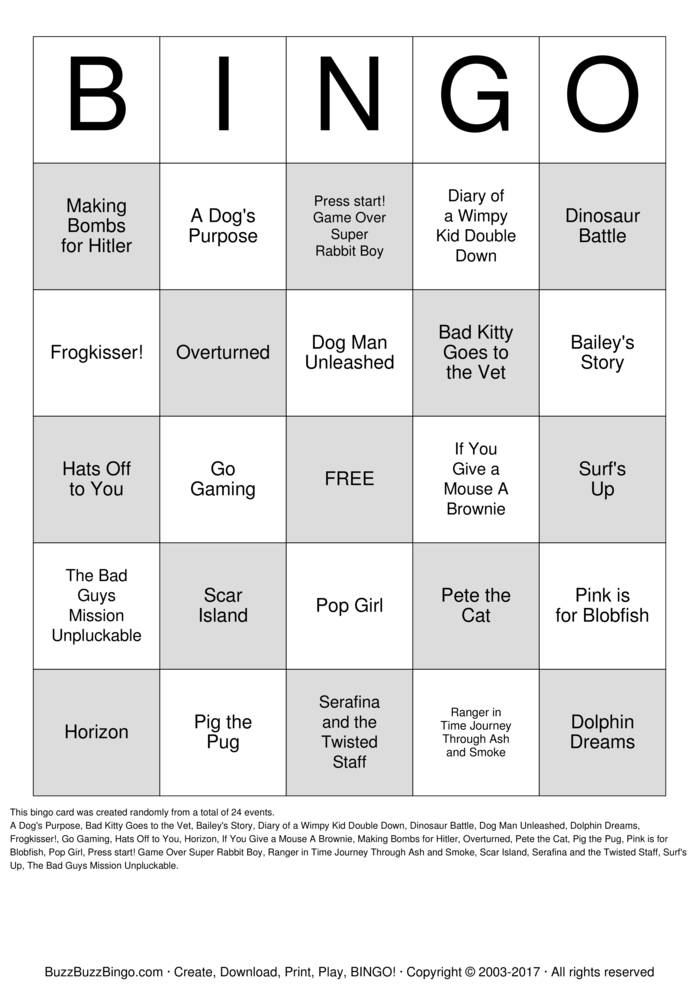 Book Fair Bingo Bingo Cards to Download, Print and Customize!