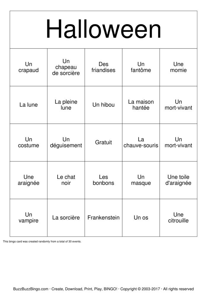 Halloween Bingo Cards to Download, Print and Customize!