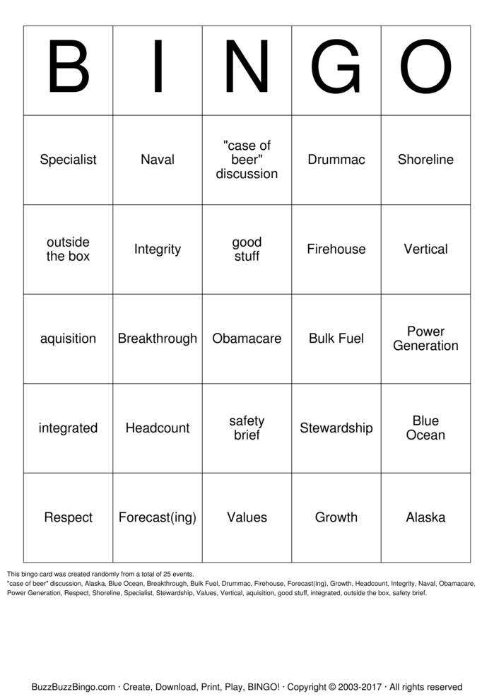 MER Buzzword Bingo Cards to Download, Print and Customize!