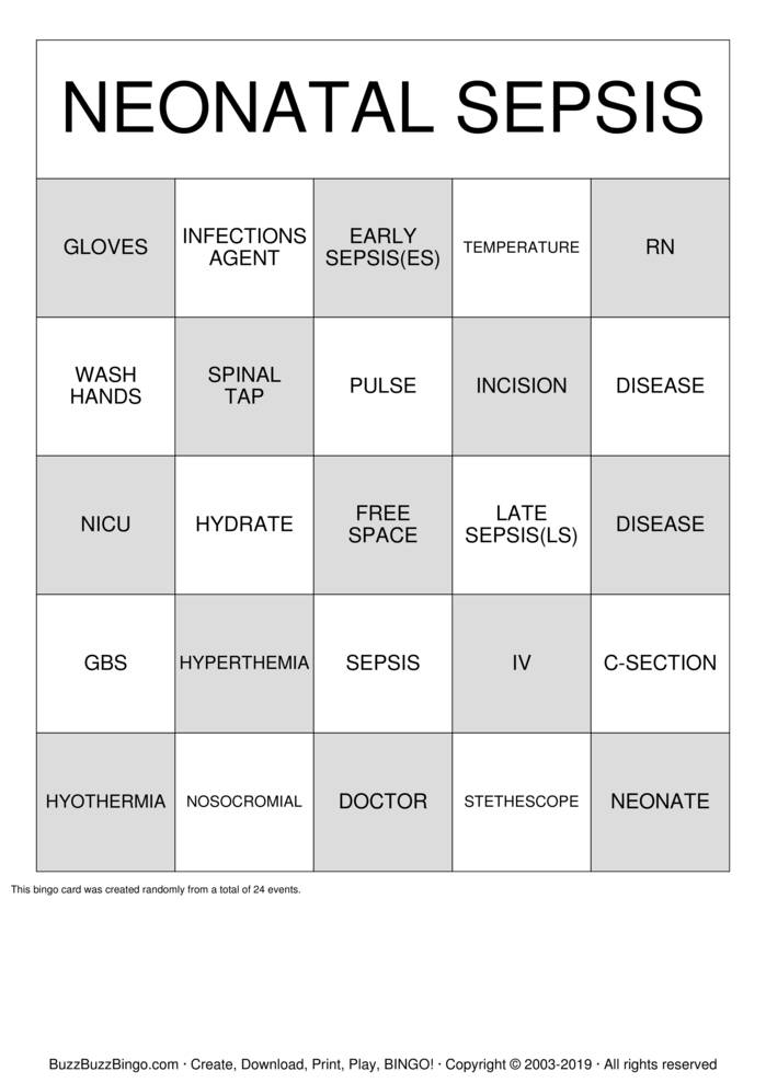 Nurse Bingo Cards to Download, Print and Customize!