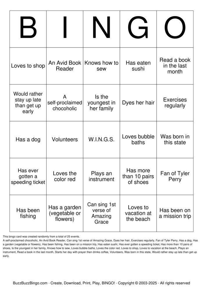 WOMEN'S MINISTRY BINGO Bingo Cards to Download, Print and Customize!