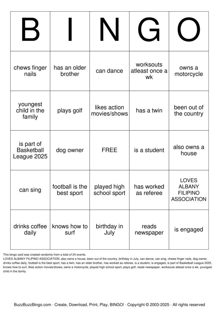 Meet & Greet Bingo Cards to Download, Print and Customize!