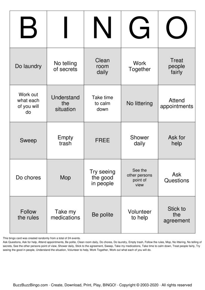 Self Inventory Bingo Cards to Download, Print and Customize!
