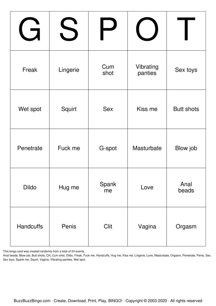 Sexandlove Bingo Cards To Download Print And Customize