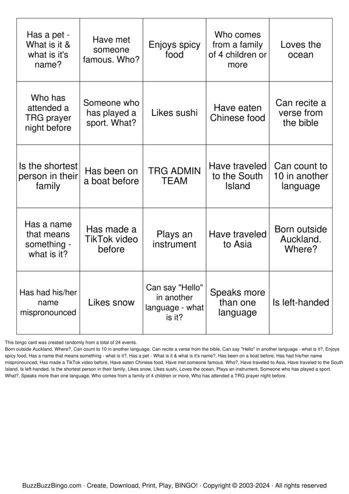 TRG Admin Bingo Cards to Download, Print and Customize!