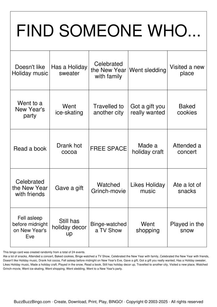 Winter Break Bingo Cards to Download, Print and Customize!