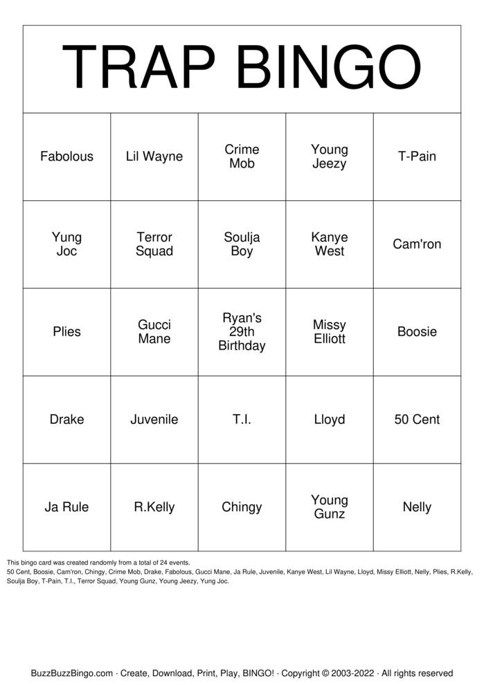 Custom Bingo Cards to Download, Print and Customize!