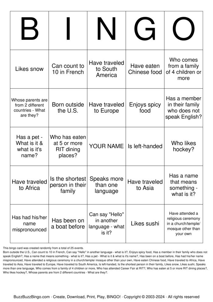 Diversity Bingo Cards to Download, Print and Customize!