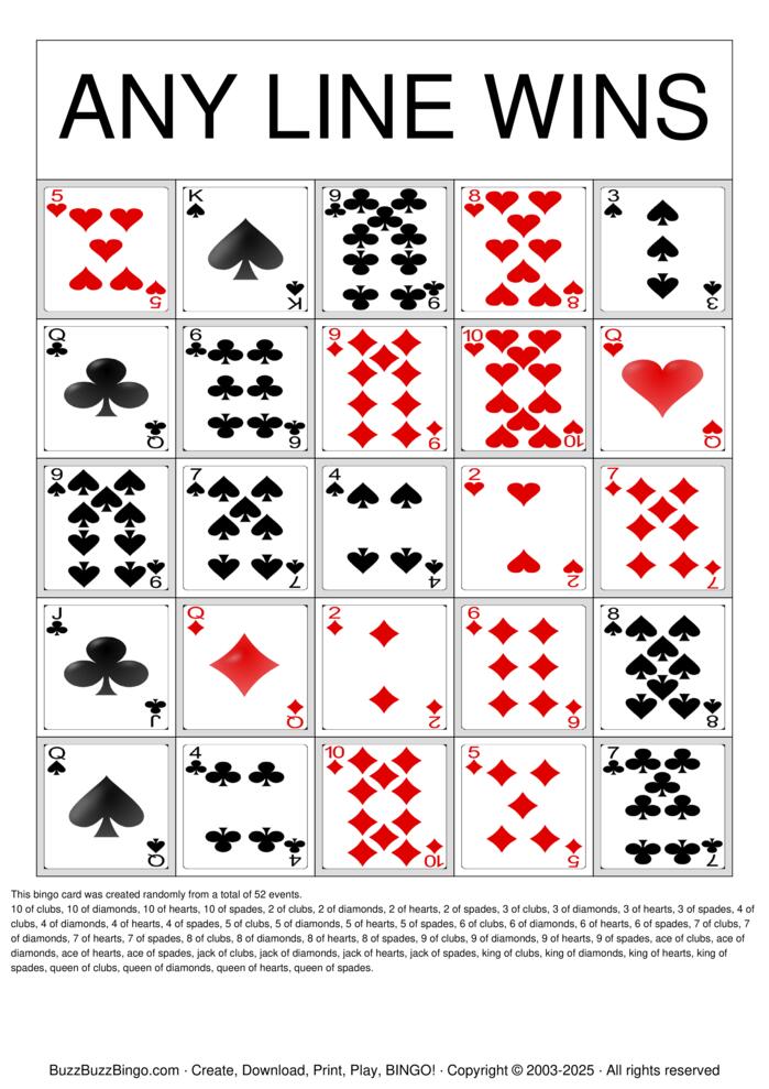 STICKY'S Bingo Cards to Download, Print and Customize!