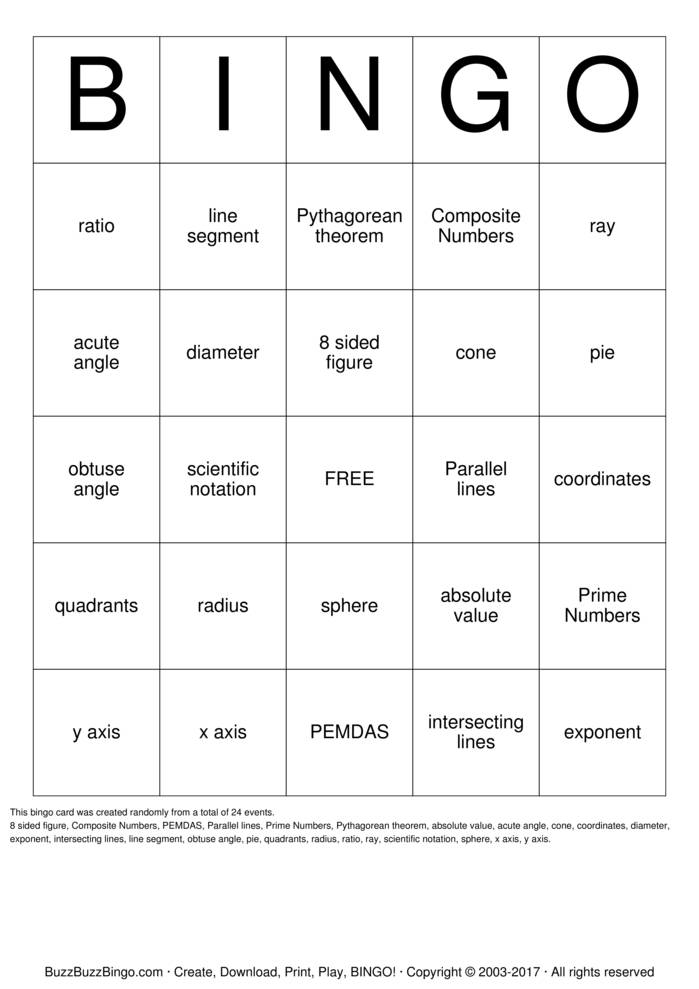 Summer math ? Bingo Cards to Download, Print and Customize!