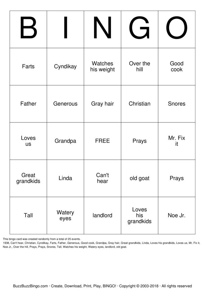 80th Birthday Bingo Cards to Download, Print and Customize!
