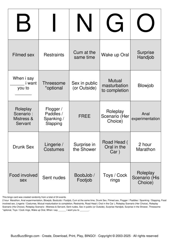 Bedroom Bingo Cards to Download, Print and Customize!