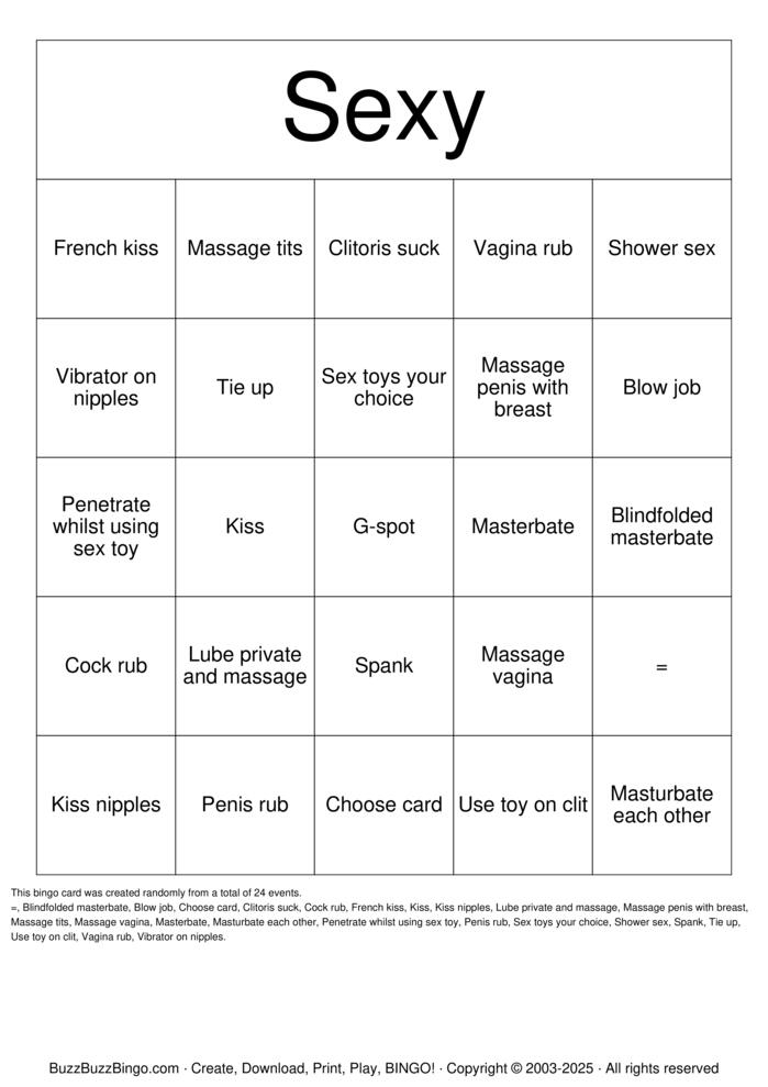 Sex Toy Bingo Bingo Cards To Download Print And Customize
