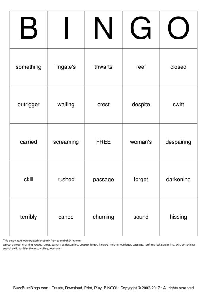 call it courage Bingo Cards to Download, Print and Customize!