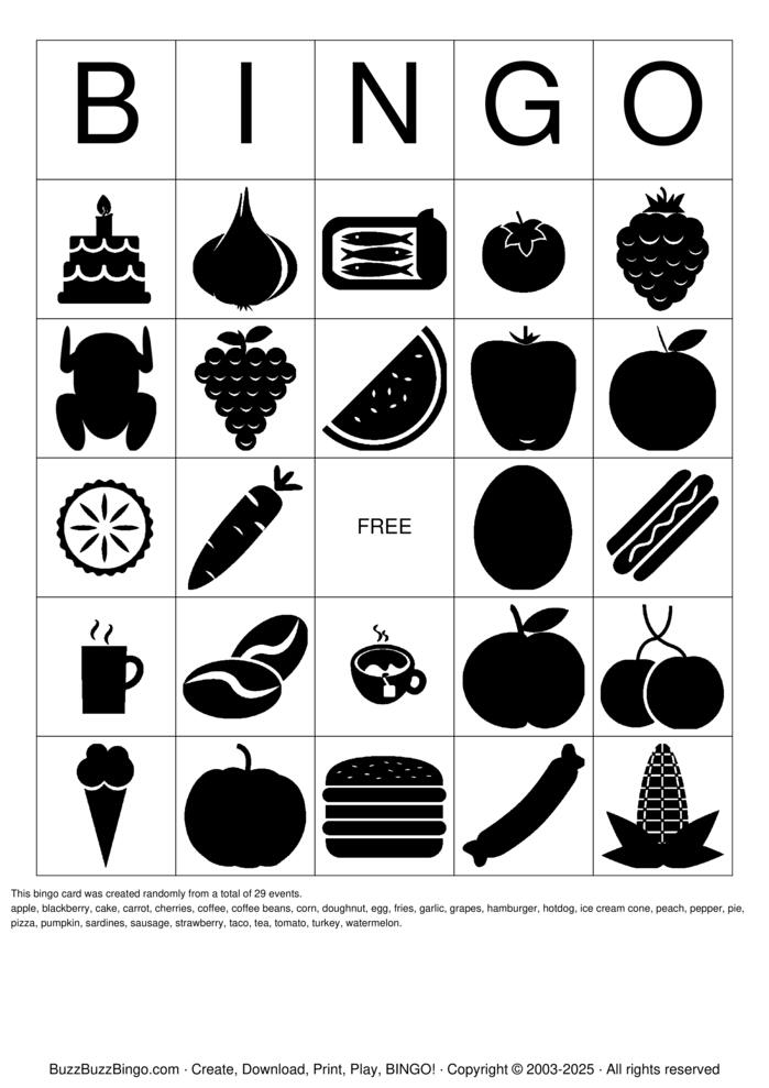 nutrition Bingo Cards to Download, Print and Customize!