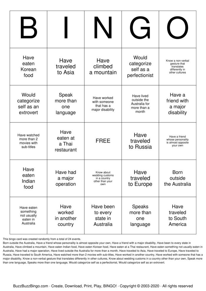 Diversity Bingo Cards to Download, Print and Customize!