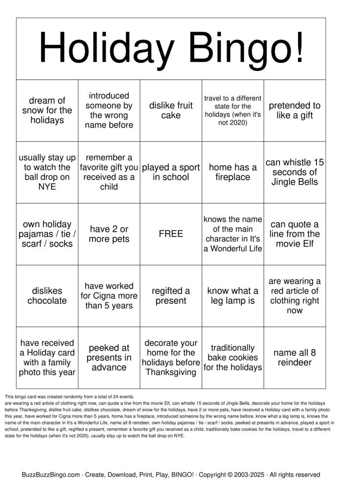 Holiday Bingo! Bingo Cards to Download, Print and Customize!