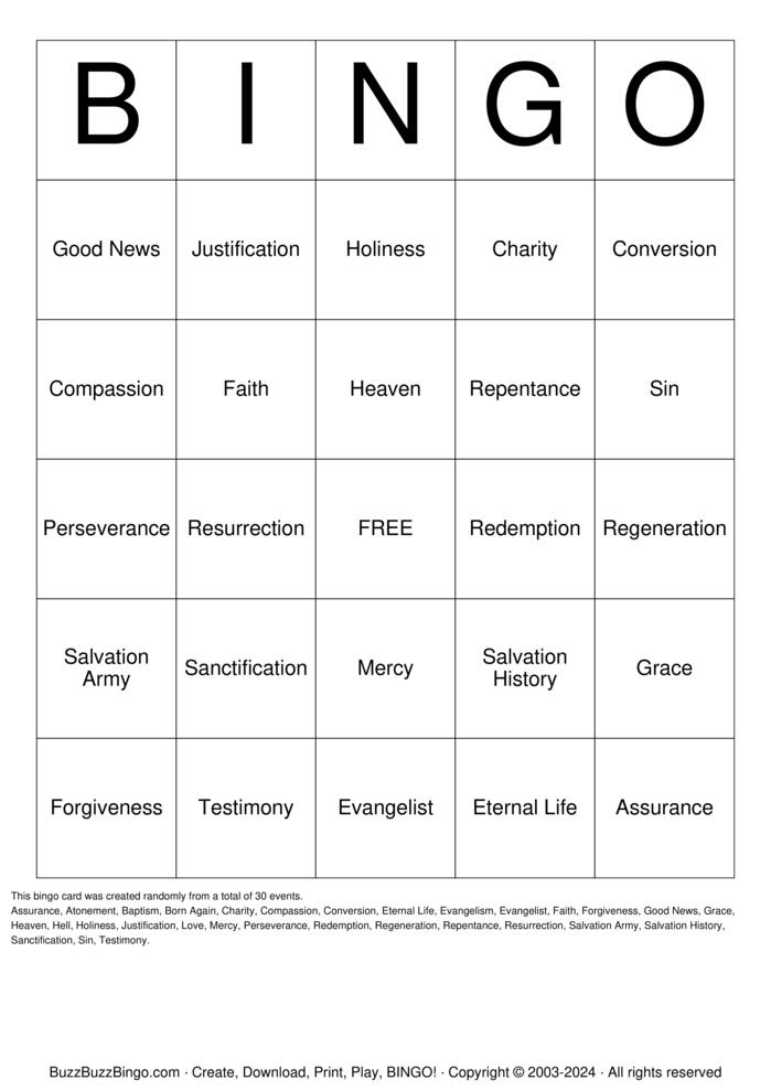 Jesus Religious Bingo Cards to Download, Print and Customize!