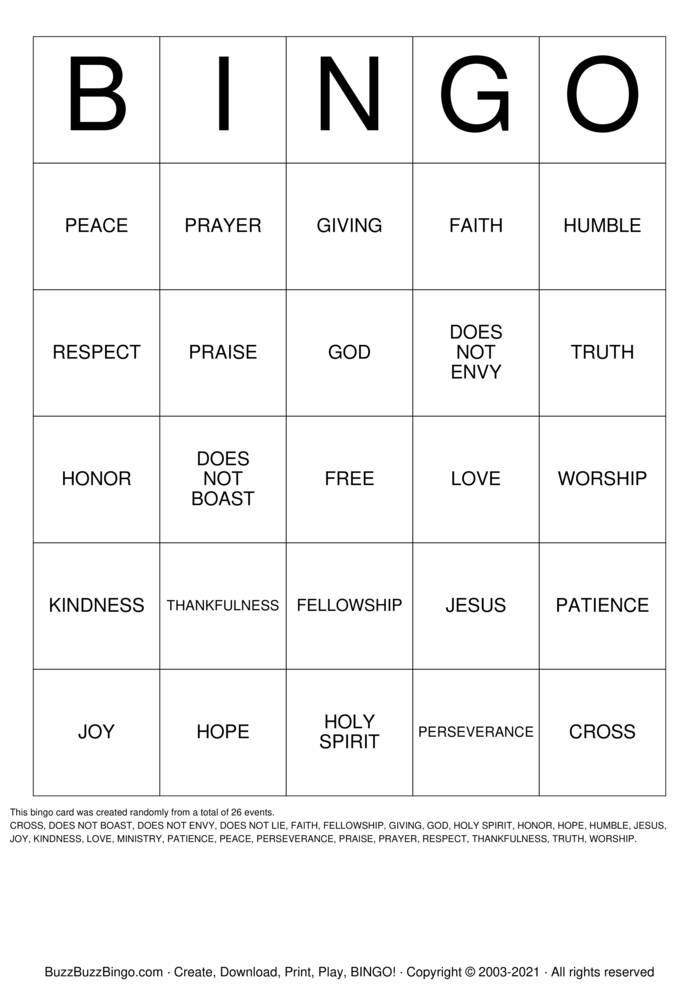 LOVE BINGO Bingo Cards to Download, Print and Customize!