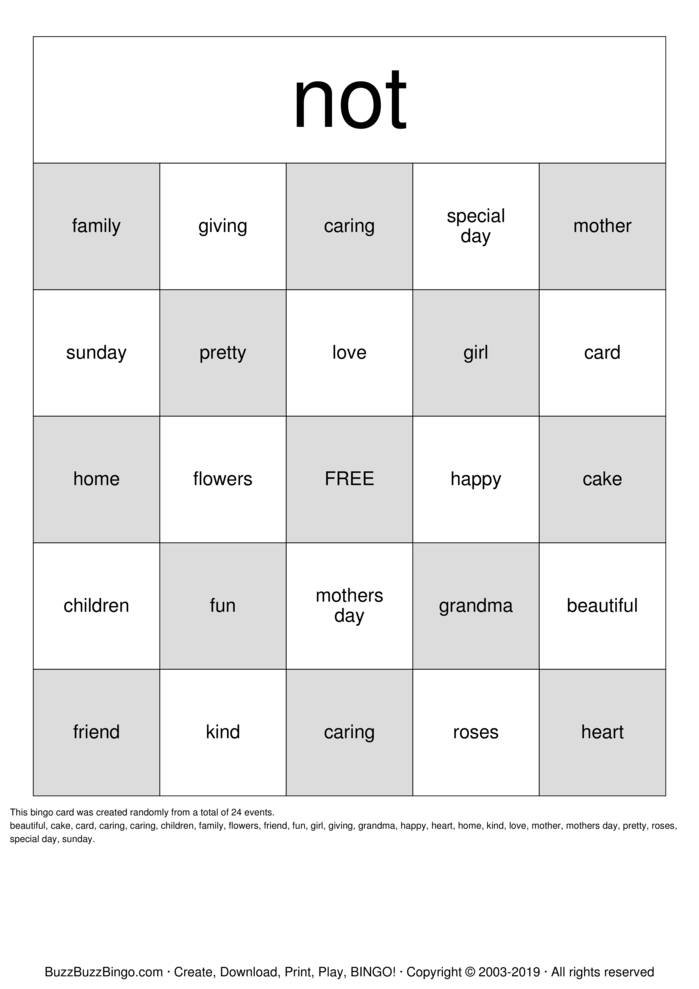 Grief Bingo Cards to Download, Print and Customize!