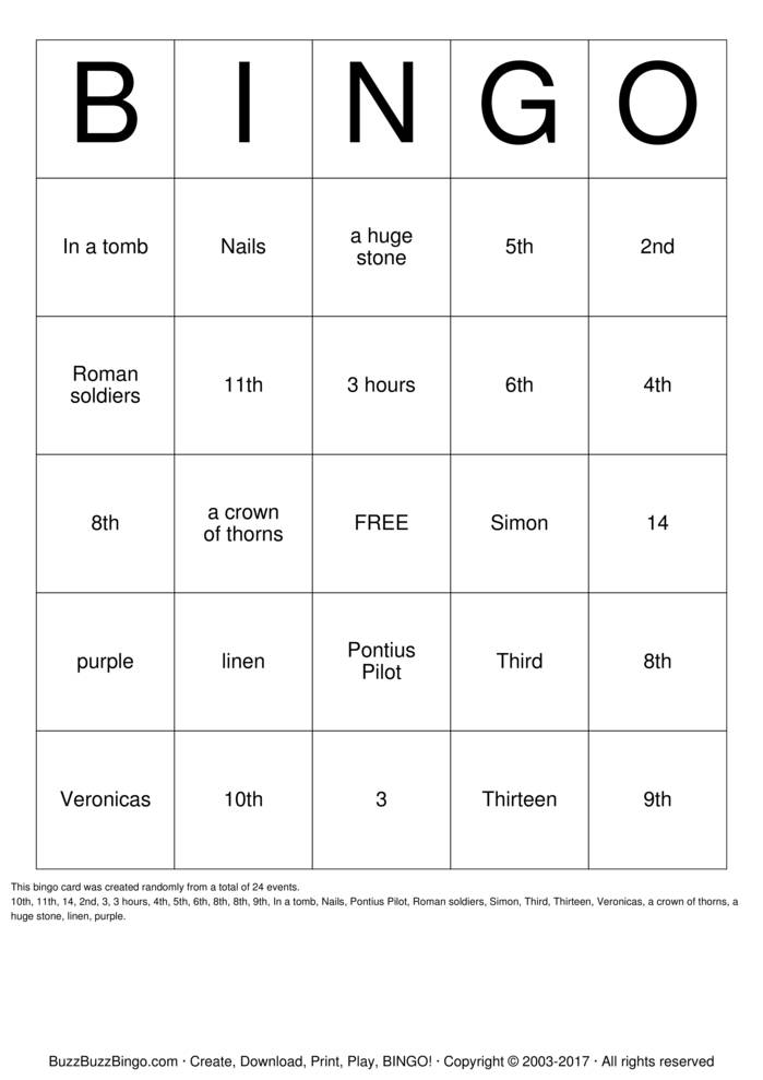Lent Bingo Cards to Download, Print and Customize!
